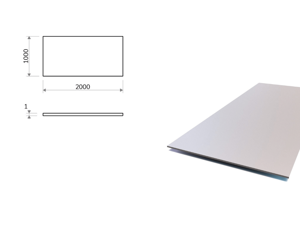 Blacha ocynkowana 1x2 m, grubość 1 mm z kategorii Blachy stalowe – W MAGAZYNIE | ATREON.pl